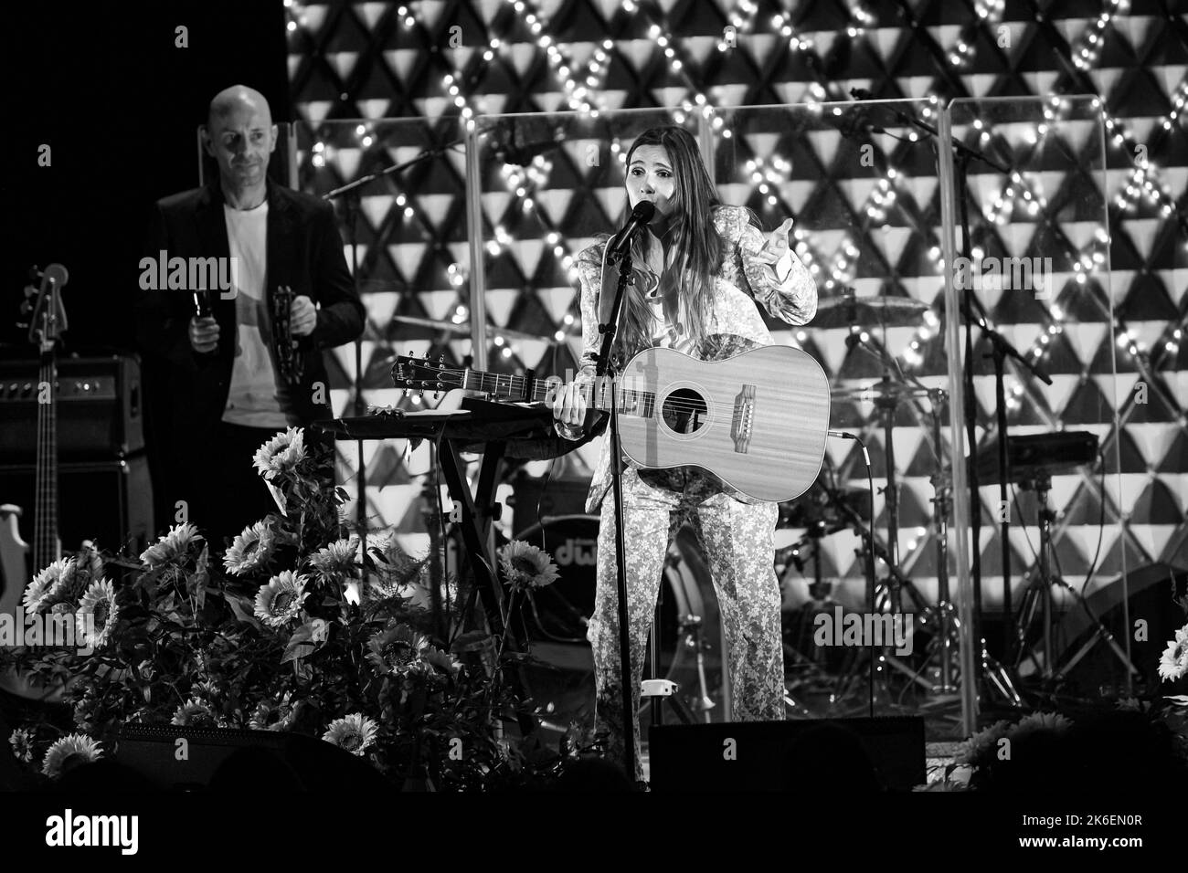 French singer Joyce Jonathan during a concert at La Nouvelle Eve, in ...