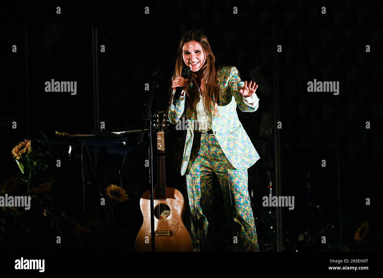 French singer Joyce Jonathan during a concert at La Nouvelle Eve, in ...