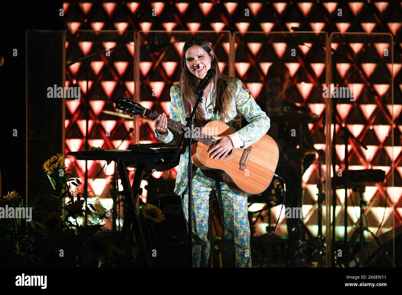 French singer Joyce Jonathan during a concert at La Nouvelle Eve, in ...