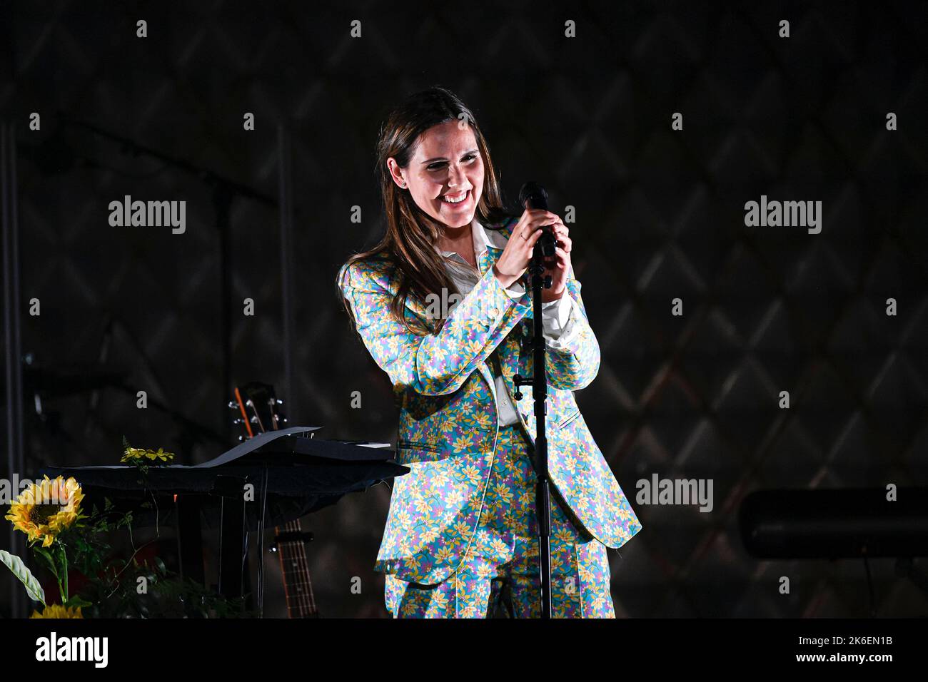 French singer Joyce Jonathan during a concert at La Nouvelle Eve, in ...