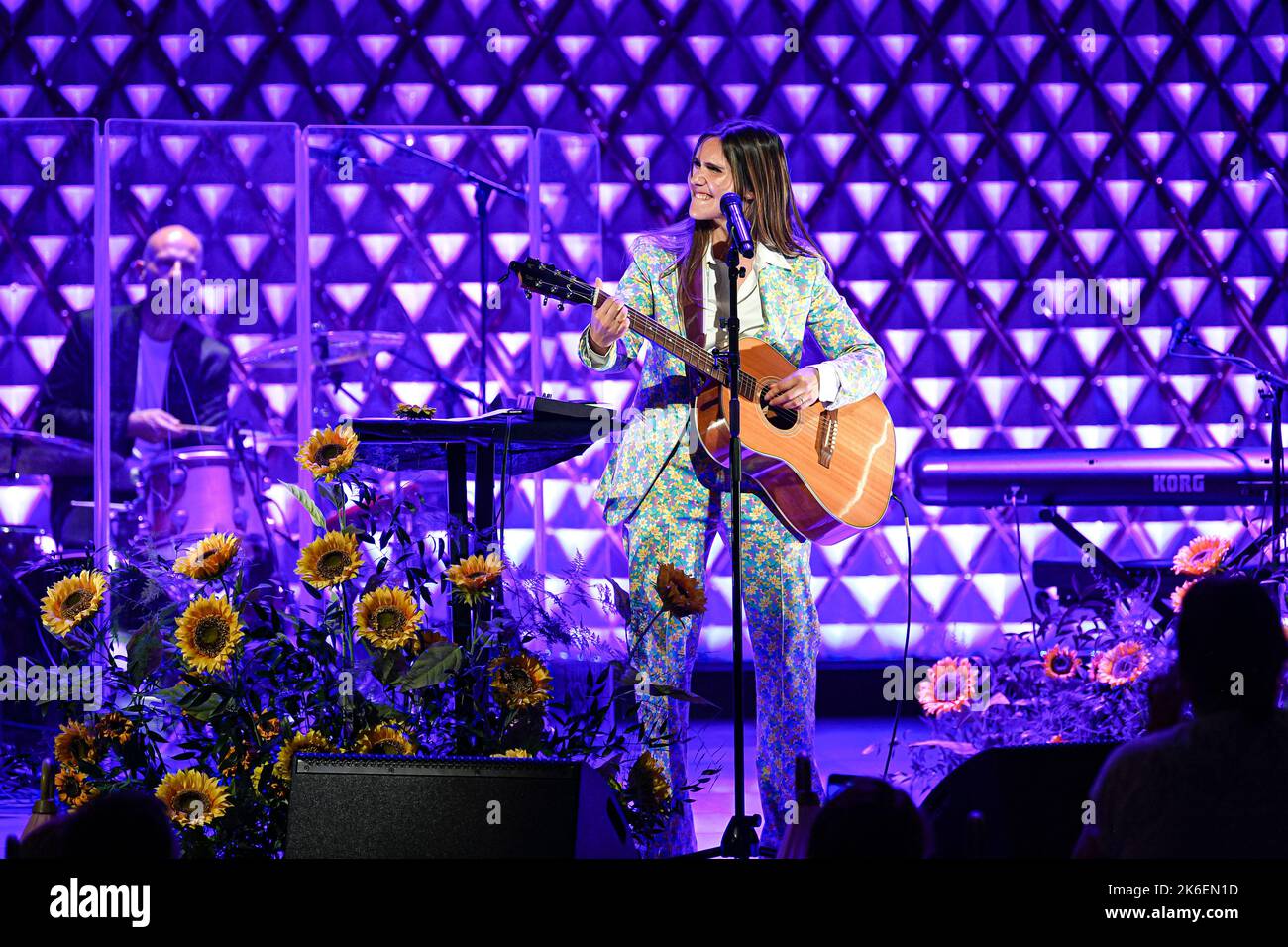 French singer Joyce Jonathan during a concert at La Nouvelle Eve, in ...
