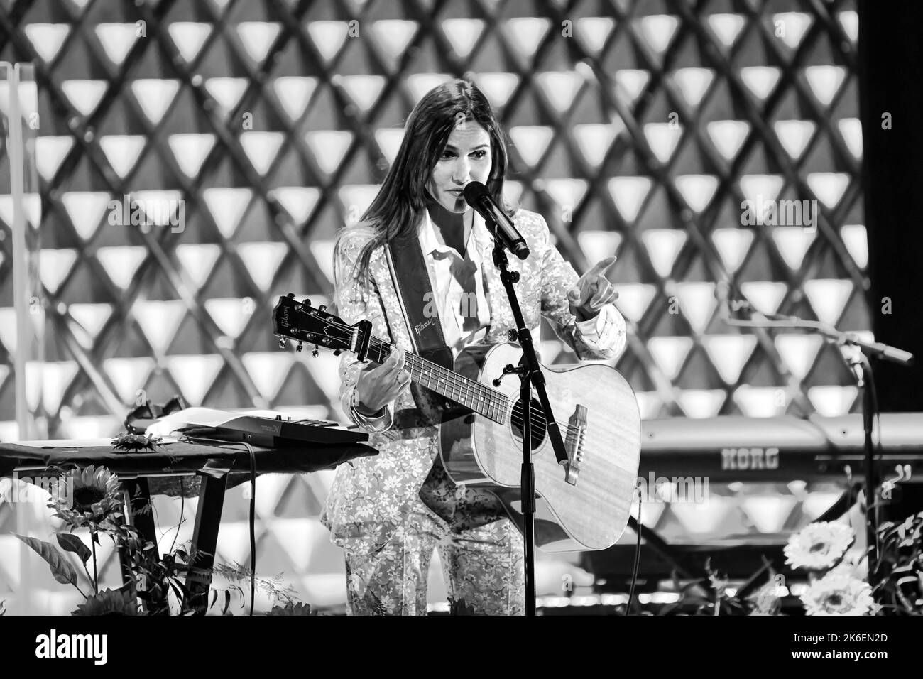 French singer Joyce Jonathan during a concert at La Nouvelle Eve, in ...