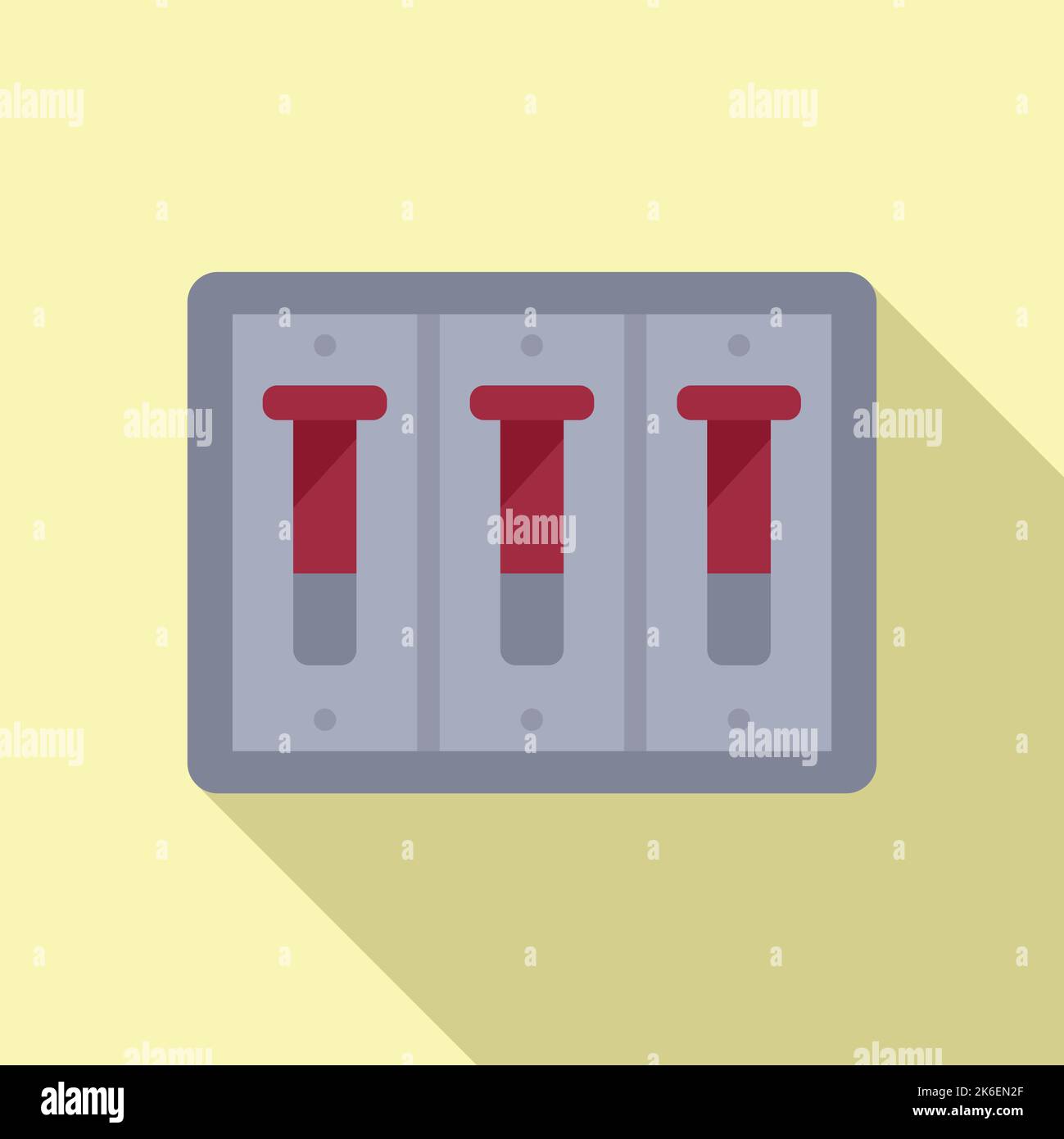 Machine breaker icon flat vector. Circuit box. Fuse power Stock Vector ...