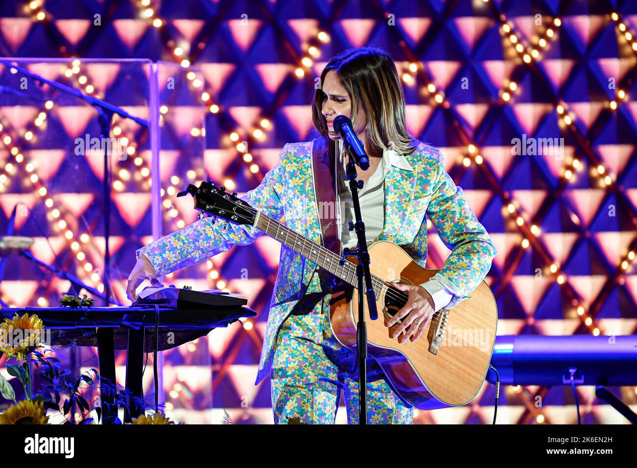 French singer Joyce Jonathan during a concert at La Nouvelle Eve, in ...