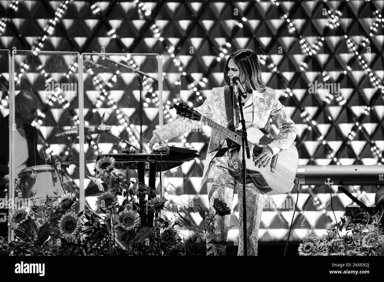 French singer Joyce Jonathan during a concert at La Nouvelle Eve, in ...