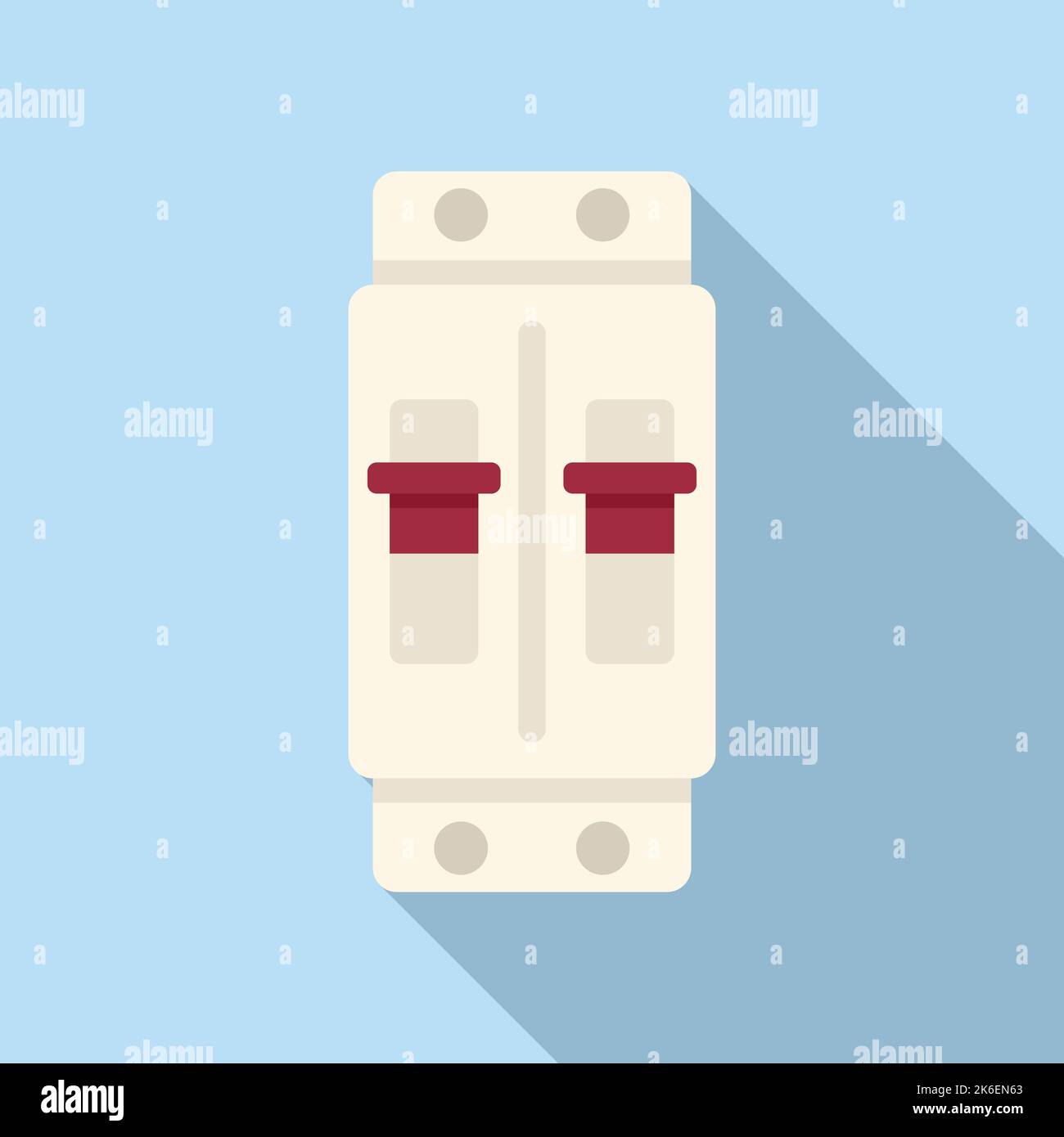 Electric breaker icon flat vector. Circuit box. Safety panel Stock ...