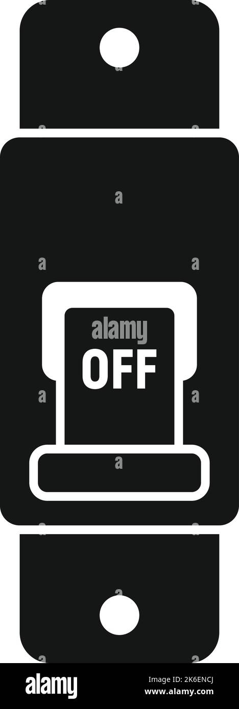 Machine breaker icon simple vector. Circuit box. Fuse power Stock ...