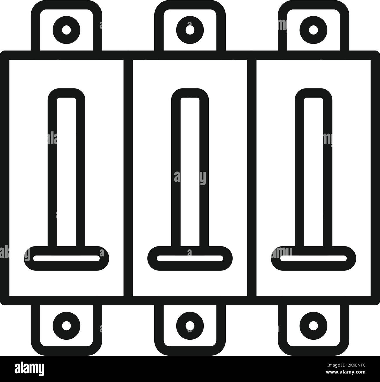 Breaker off icon outline vector. Fuse box. Fuse panel Stock Vector ...