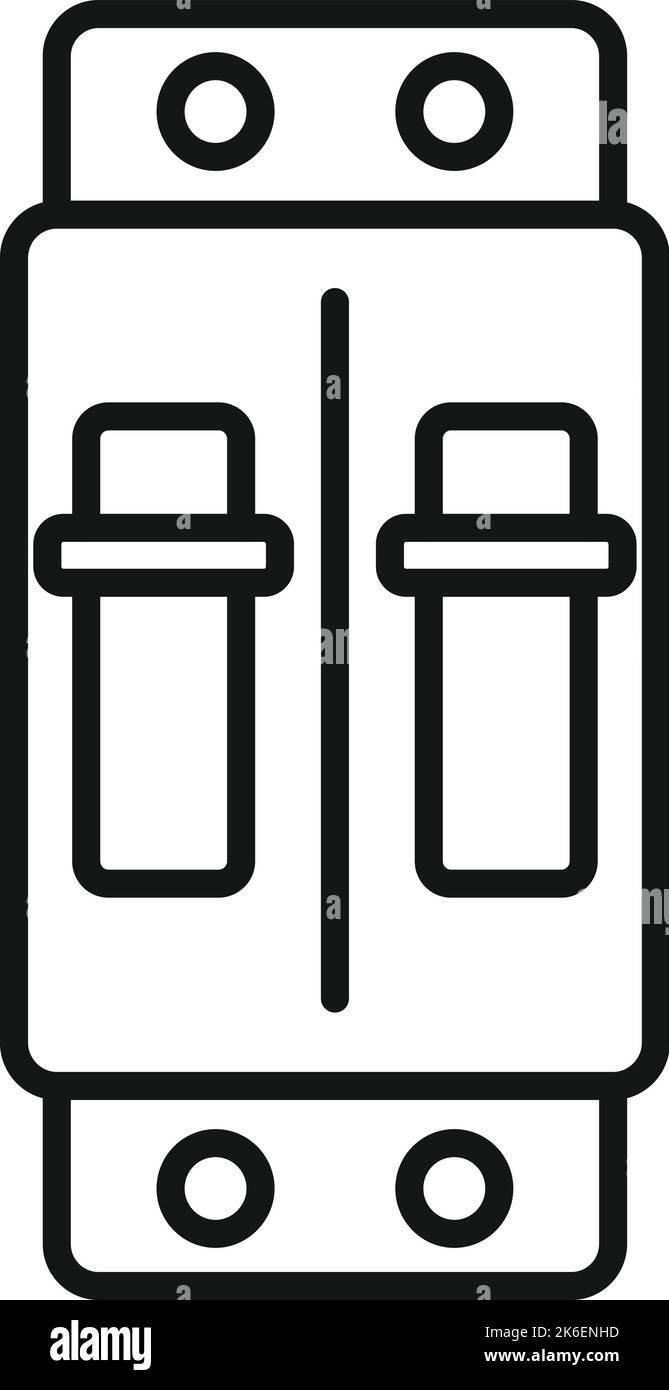 Electric breaker icon outline vector. Circuit box. Safety panel Stock ... Electric breaker icon outline vector. Circuit box. Safety panel Stock ...