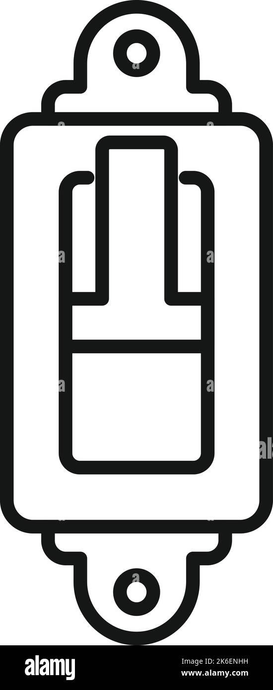 Breaker switch icon outline vector. Circuit box. Safety panel Stock ...