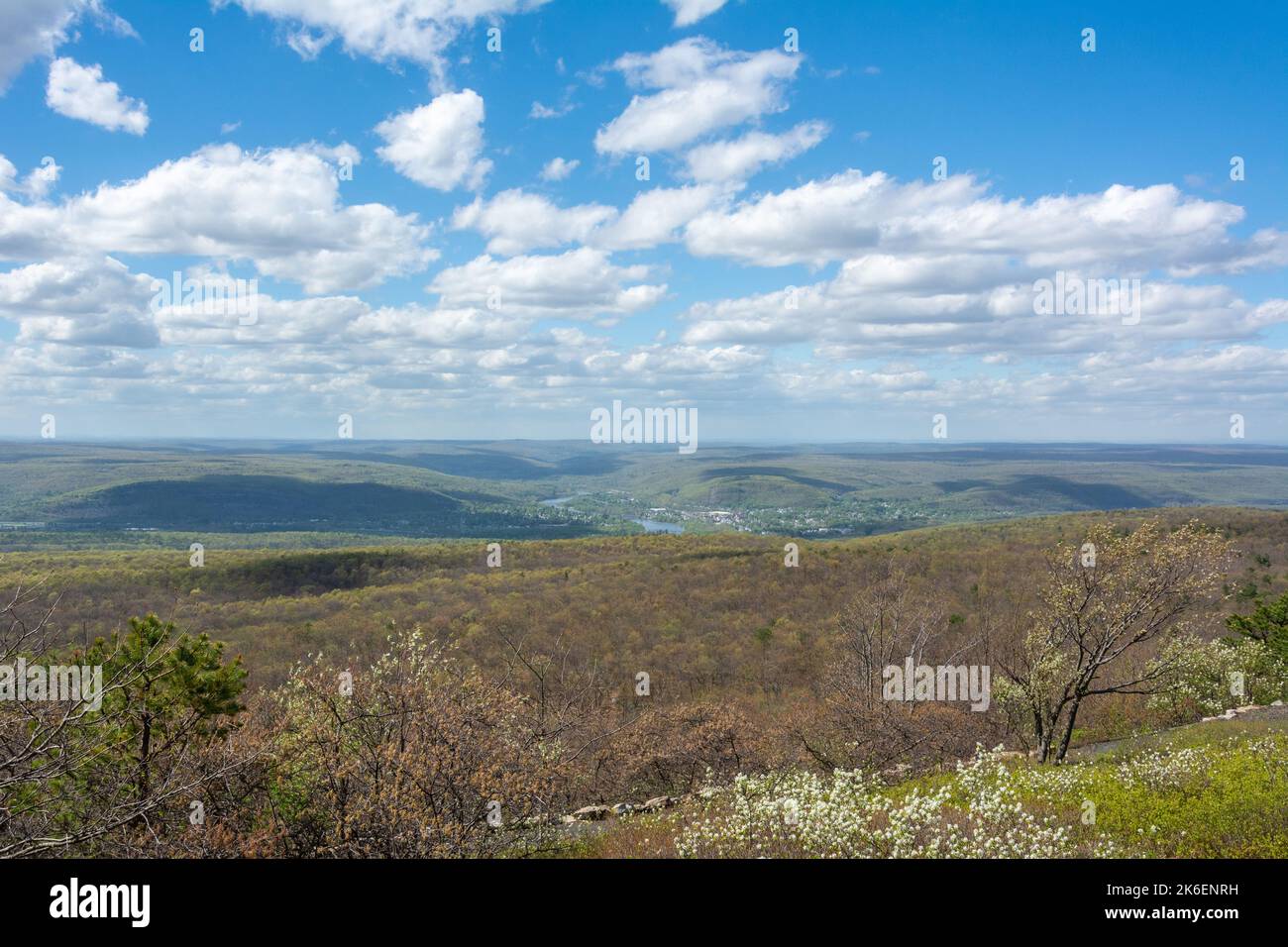View over the the Delaware Water Gap National Recreation Area, where ...