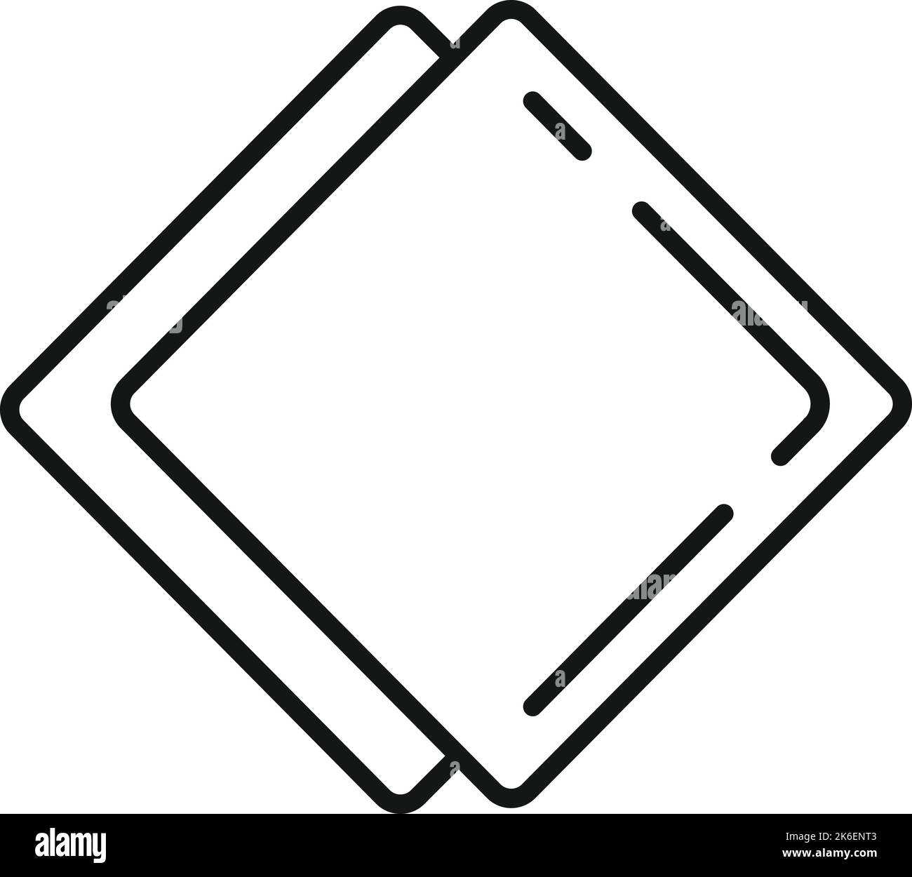 Square tissue icon outline vector. Paper box. Toilet wipe Stock Vector ...