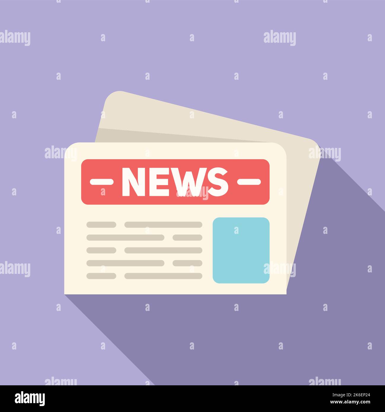 Newspaper article icon flat vector. News paper. Daily story Stock ...