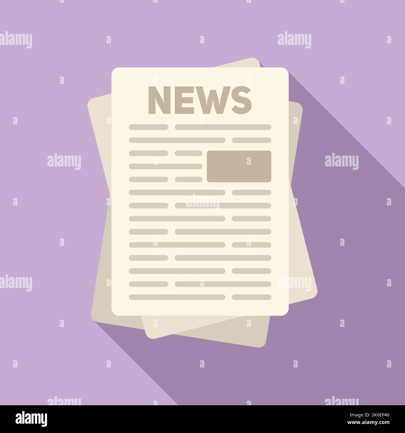 Broadsheet icon flat vector. News paper. Web journal Stock Vector Image ...