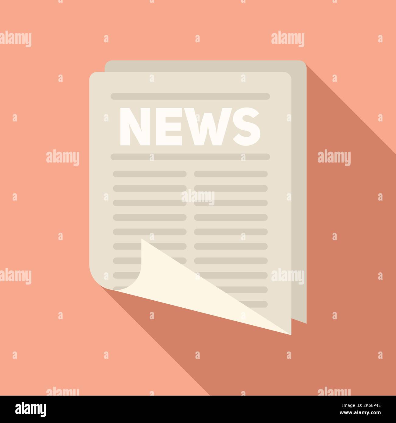 Print newspaper icon flat vector. News paper. Web page Stock Vector ...