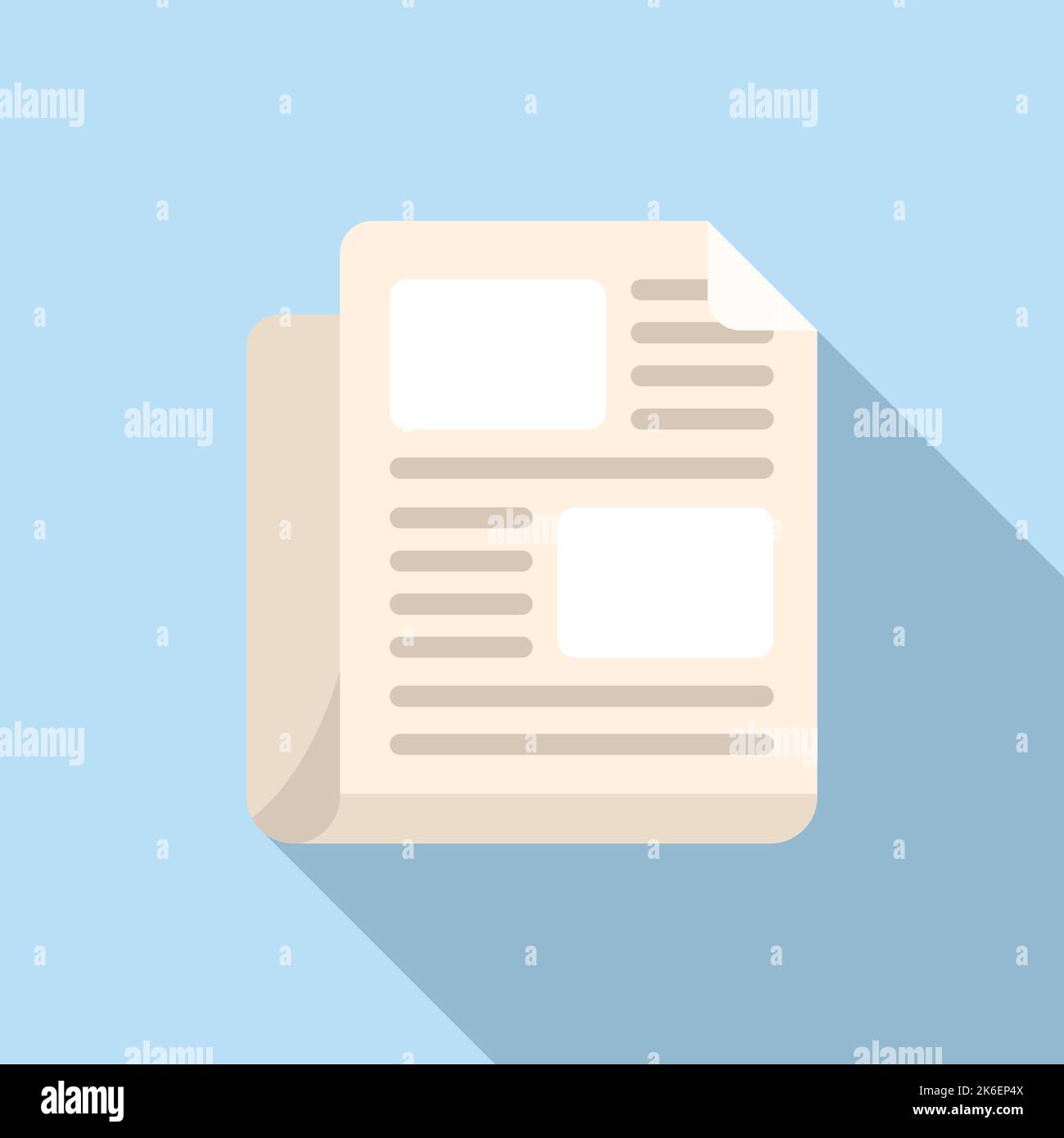 Heading newspaper icon flat vector. News paper. Folded story Stock ...