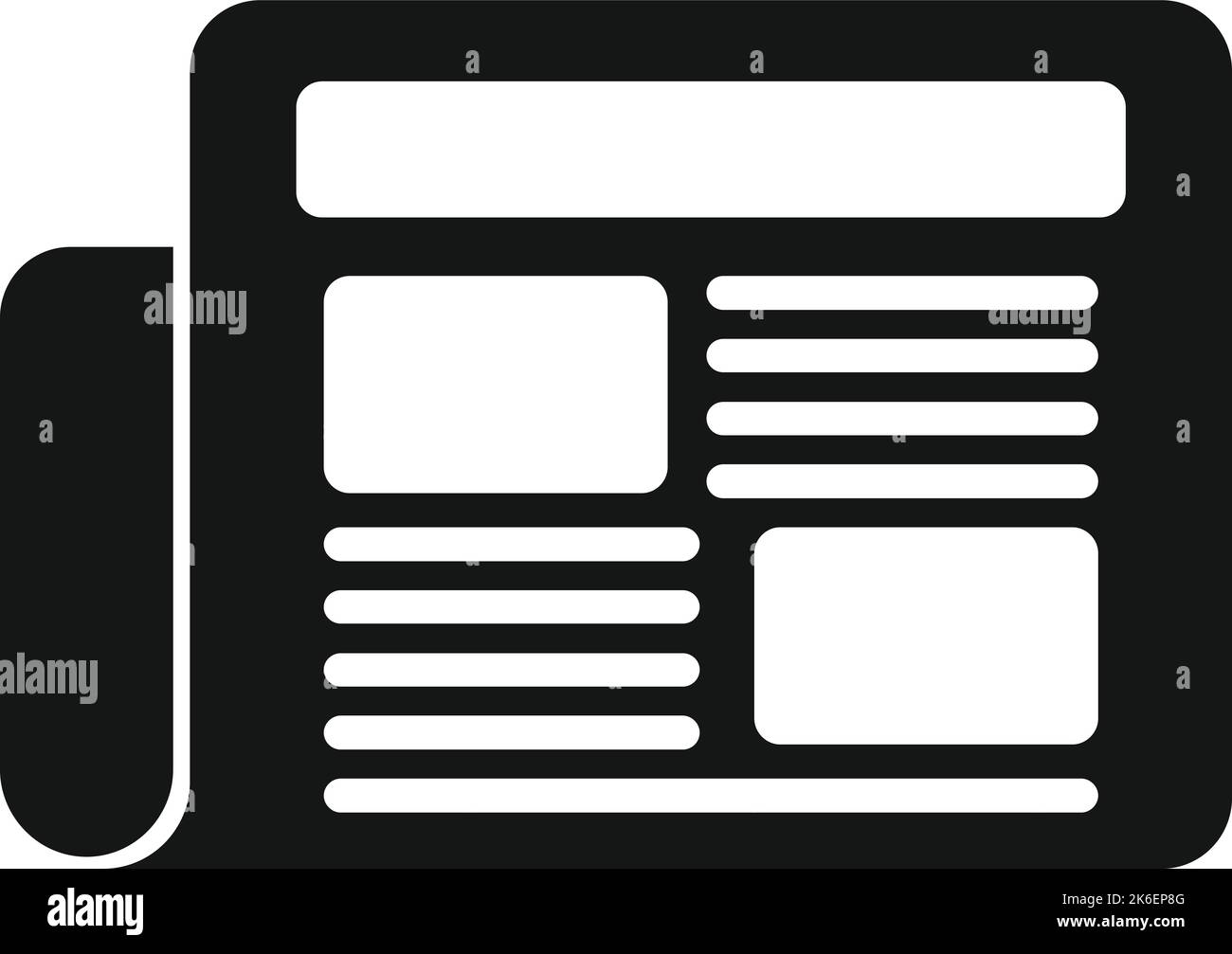 Front newspaper icon simple vector. News paper. Web page Stock Vector ...