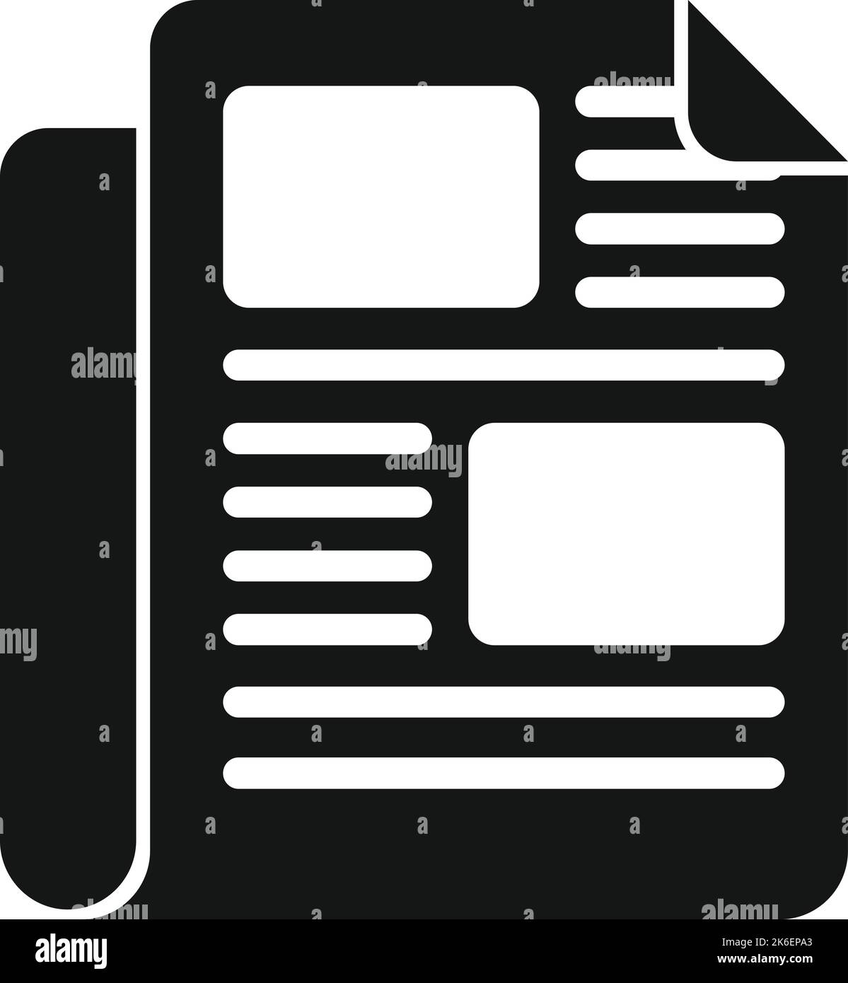 Heading newspaper icon simple vector. News paper. Folded story Stock ...