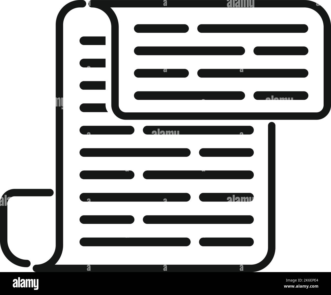 Column newspaper icon outline hi-res stock photography and images - Alamy