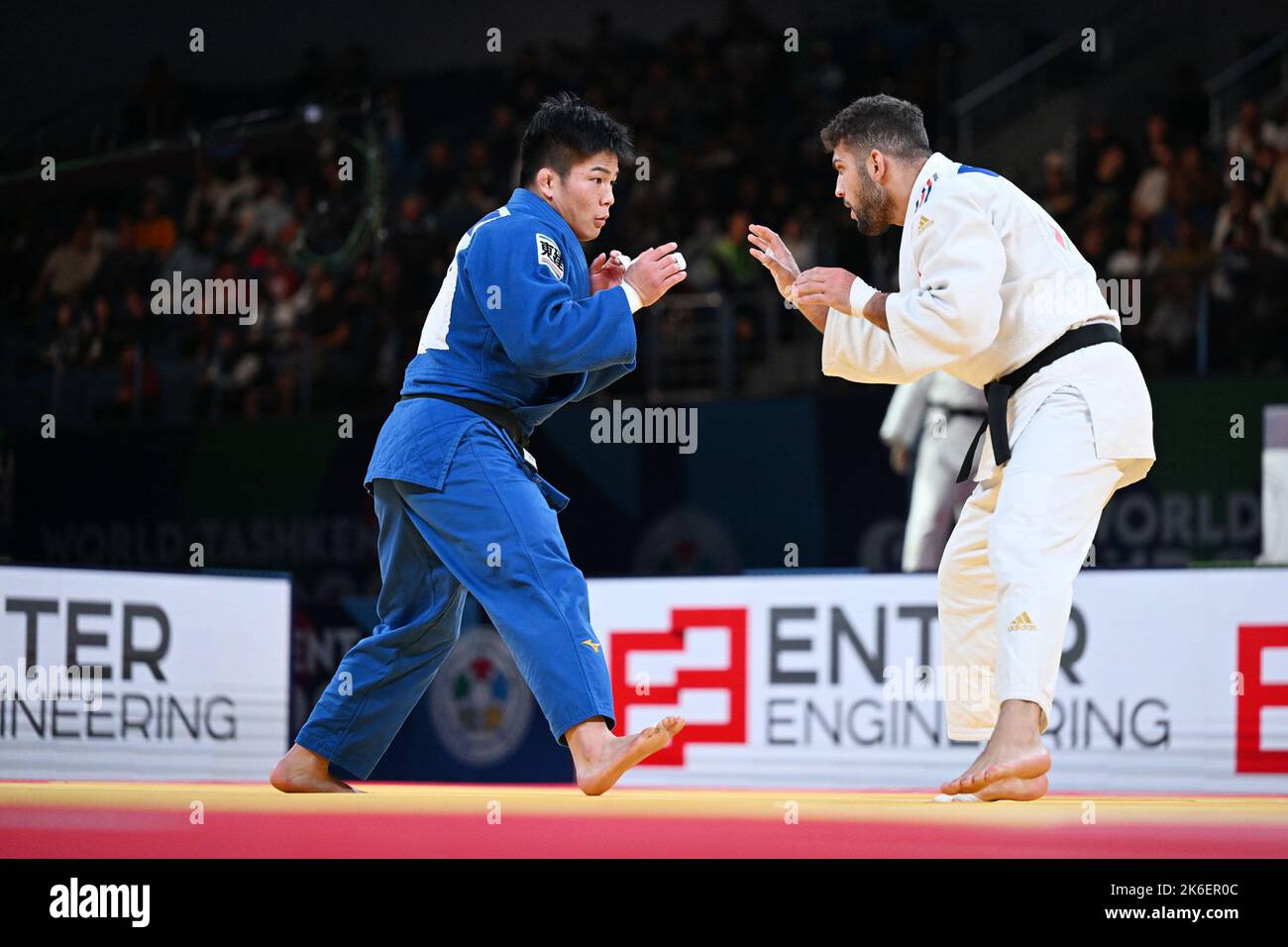 Tashkent, Uzbekistan. Credit: MATSUO. 13th Oct, 2022. (L-R) Goki Tajima ...