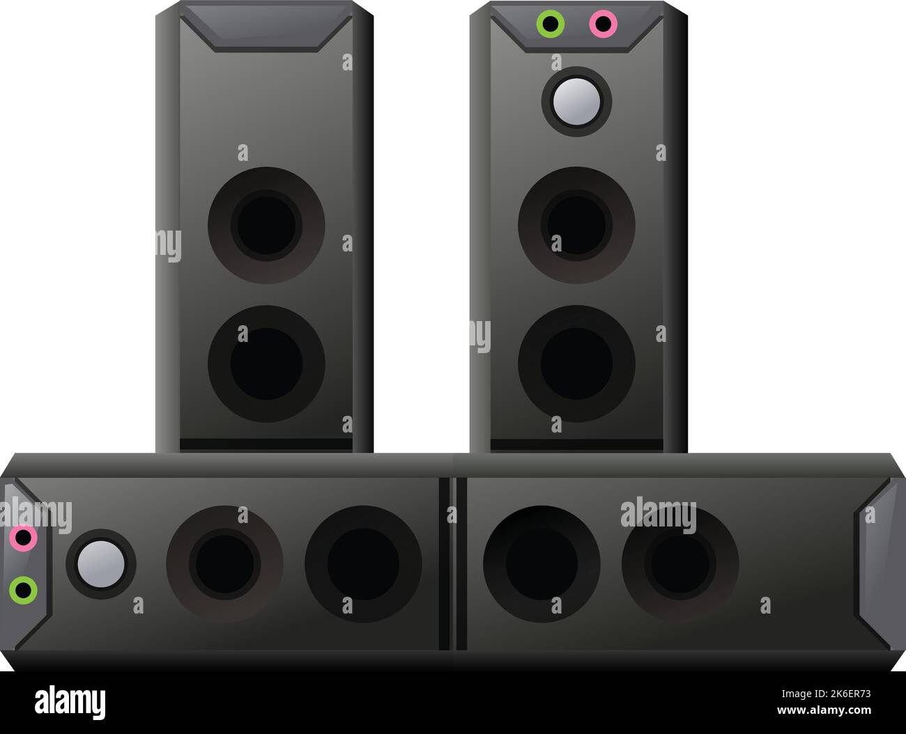 Modern stereo system icon cartoon vector. Music speaker. Home surround ...