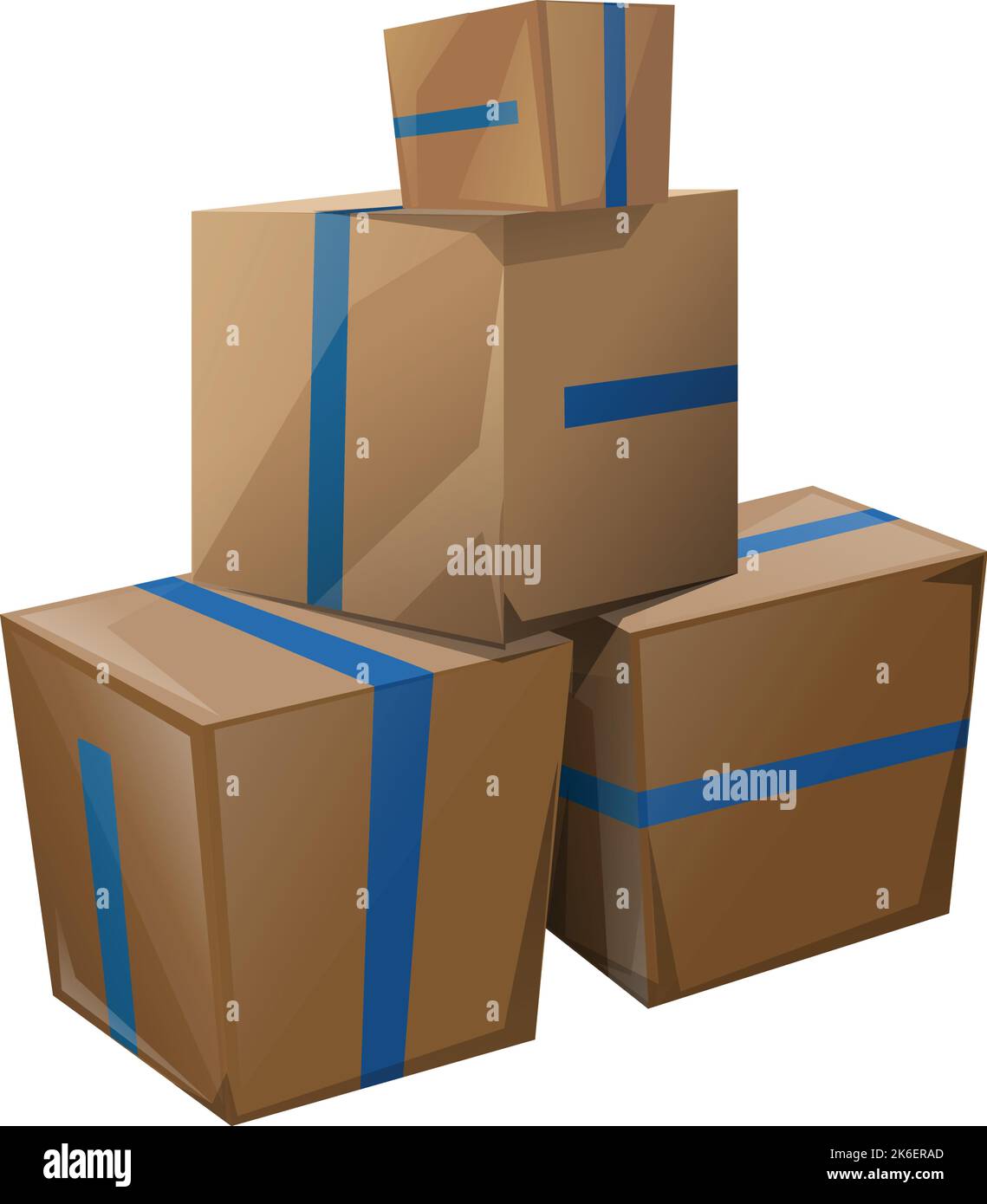 Parcel stack icon cartoon vector. Mail bag. Postal person Stock Vector ...