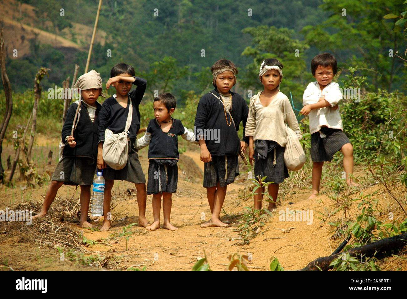 Banten, Indonesia - October 18, 2009 : Baduy children, Lebak, Banten ...