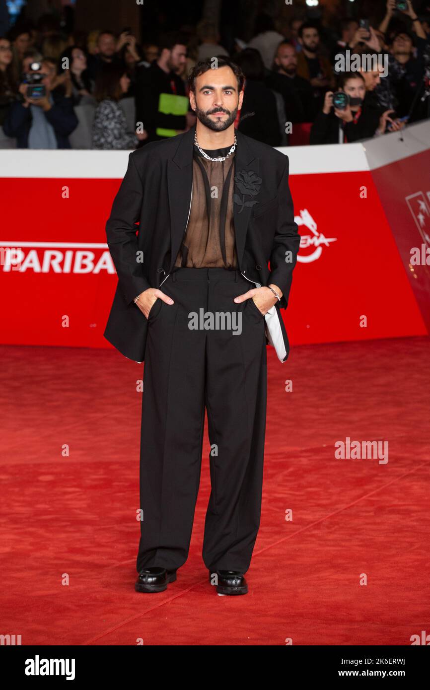 Italian singer Marco Mengoni attends the red carpet of film "Il Colibrì ...