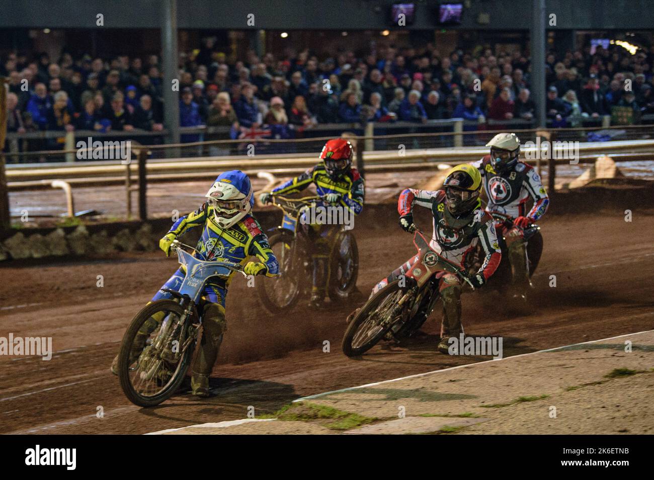 Lewis Kerr (Blue) leads Tom Brennan (Yellow), Jack Holder (Red) and ...