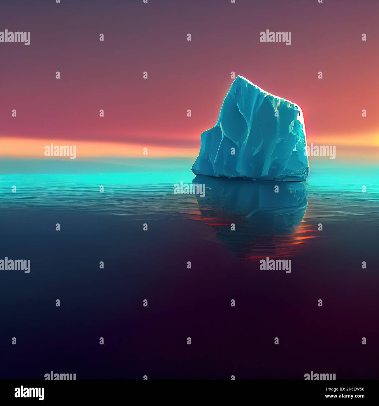 Iceberg in the ocean abstract picture. Iceberg on the background of ...