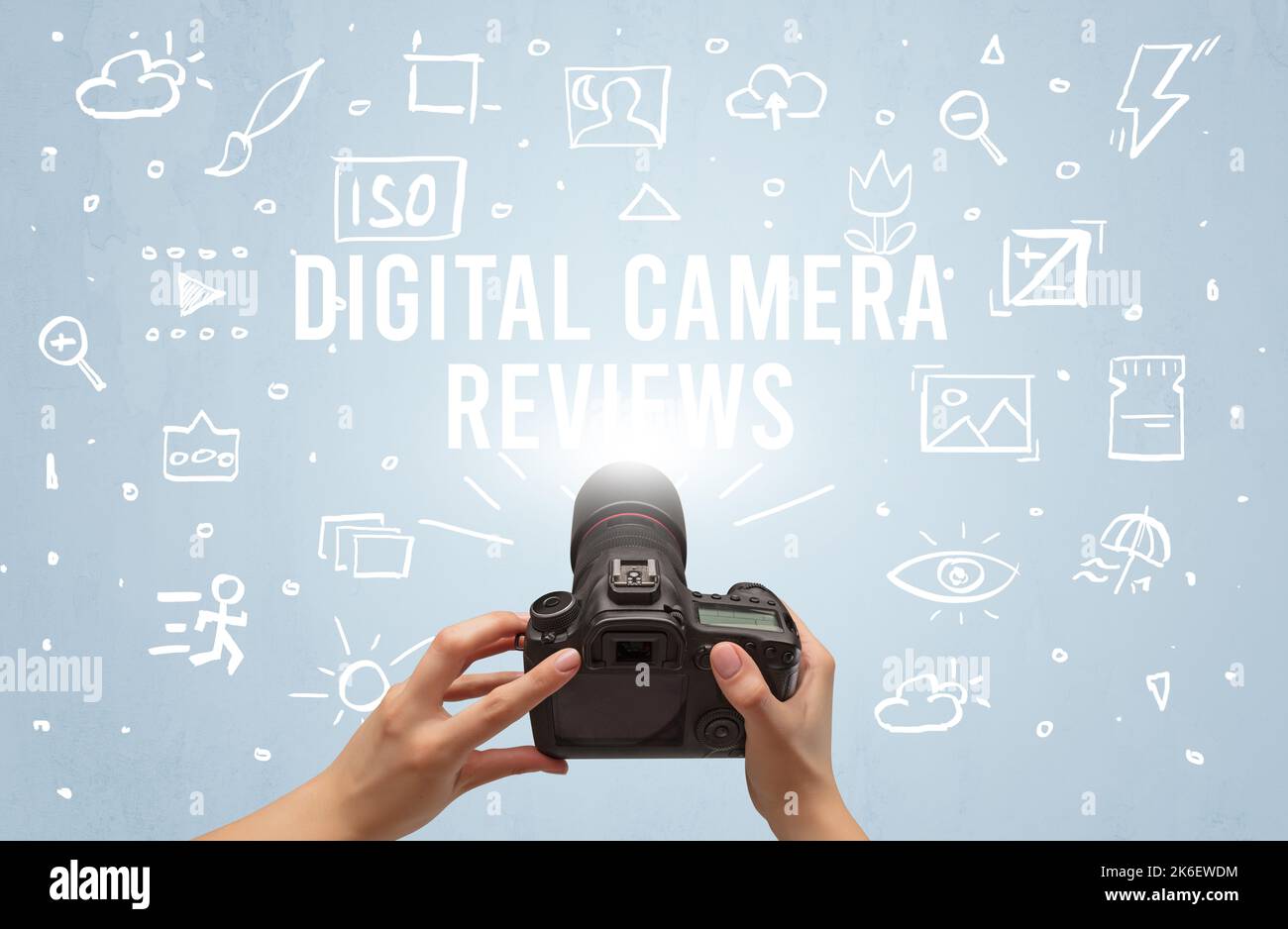 Hand taking picture with digital camera Stock Photo - Alamy
