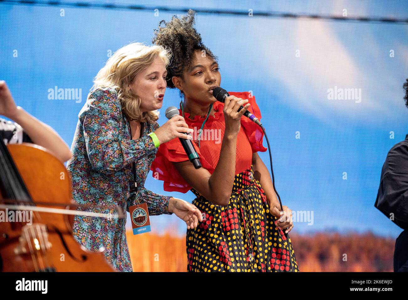 Allison Russell performs live at Farm aid in Raleigh, NC Stock Photo ...