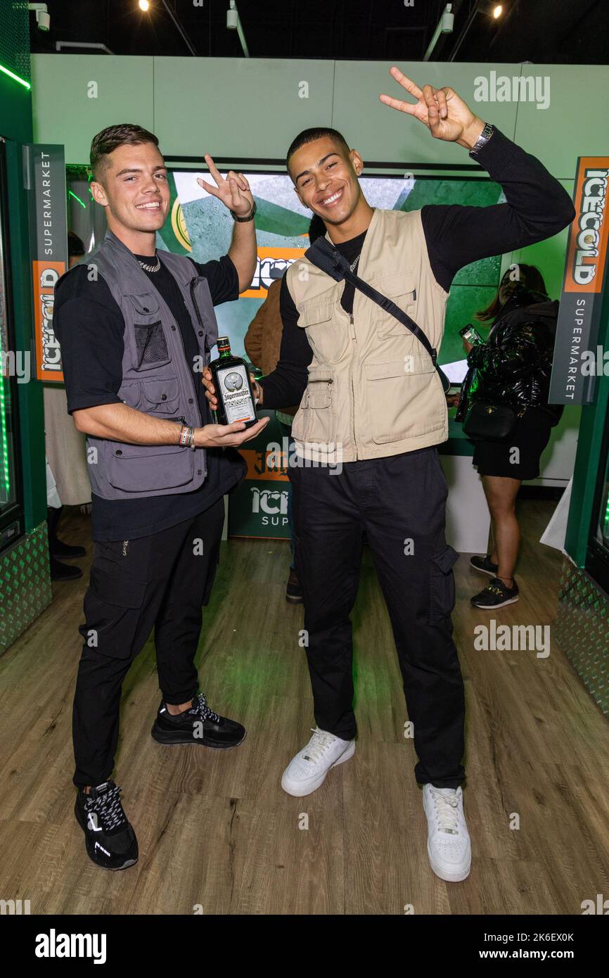 London, UK - 13 Oct 2022, (L-R) Love Island's, Billy Brown and Josh ...
