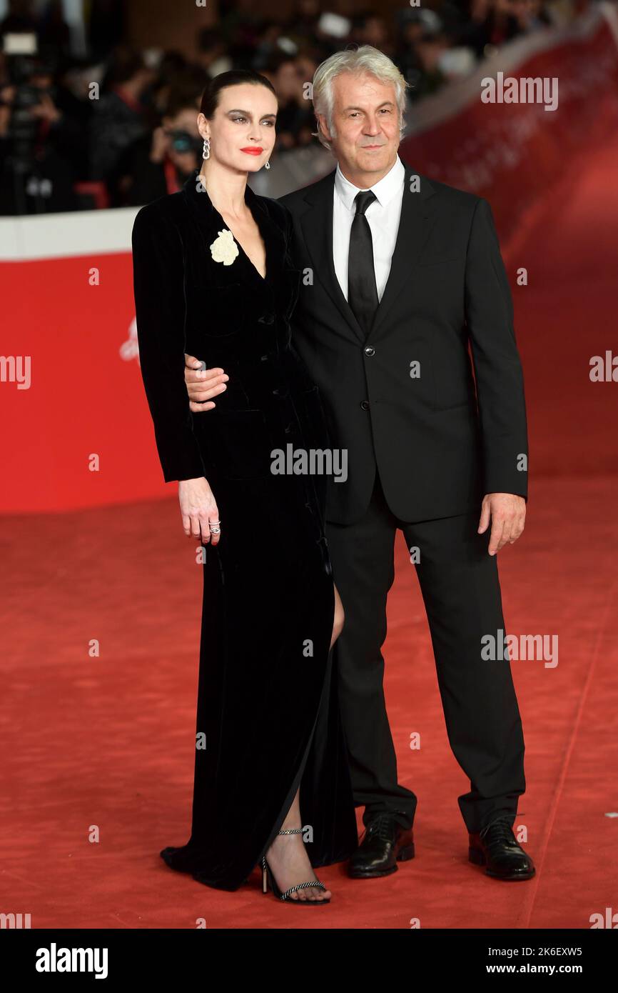 Rome, Italy. 13th Oct, 2022. Kasia Smutniak (l) and Domenico Procacci ...