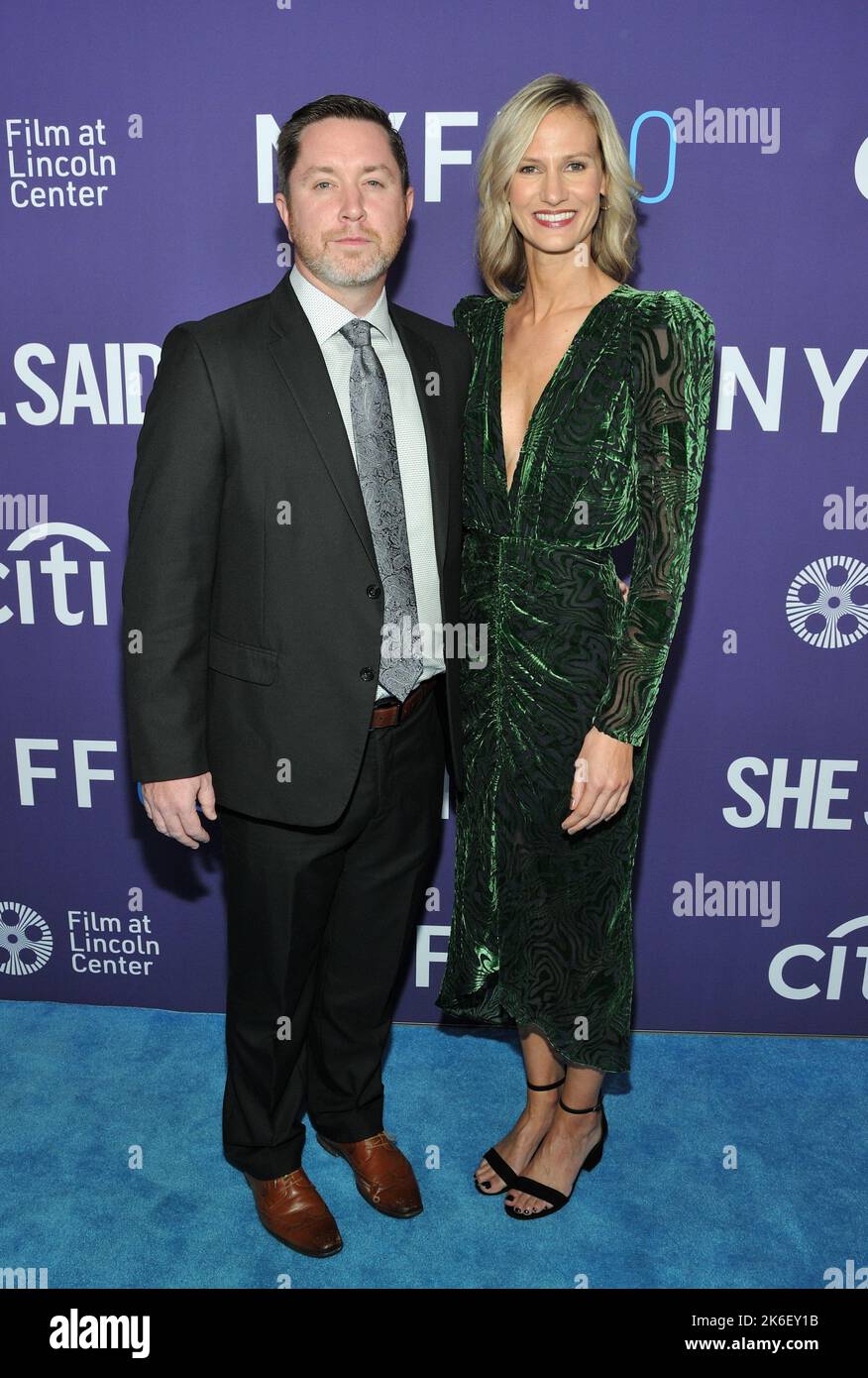 New York, NY on October 13, 2022. L-R: Josh Conley and Rachel Crooks ...