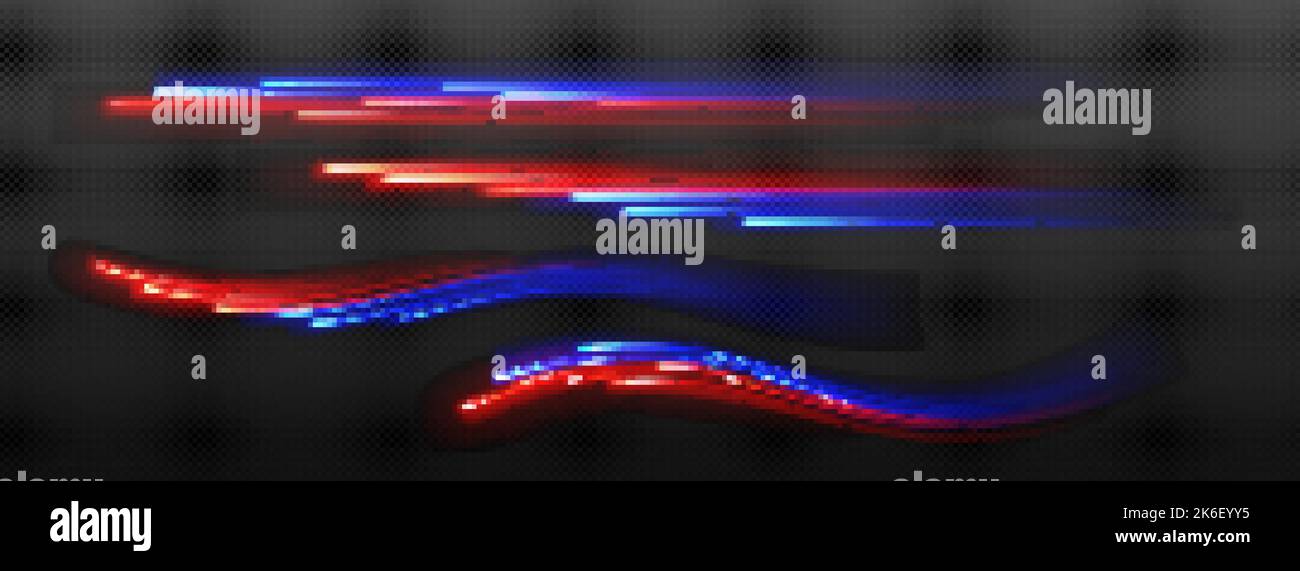 Light motion effect, speed road traffic glow at night. Abstract wavy ...