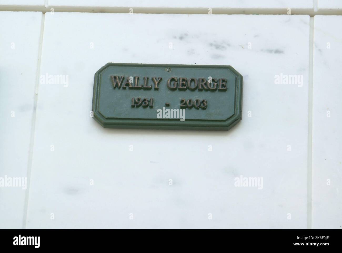 Los Angeles, California, USA 9th October 2022 Radio Host Wally George's Grave in Columbarium of ...