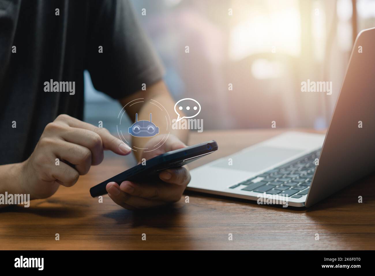 Ai assistant concept man hi-res stock photography and images - Alamy