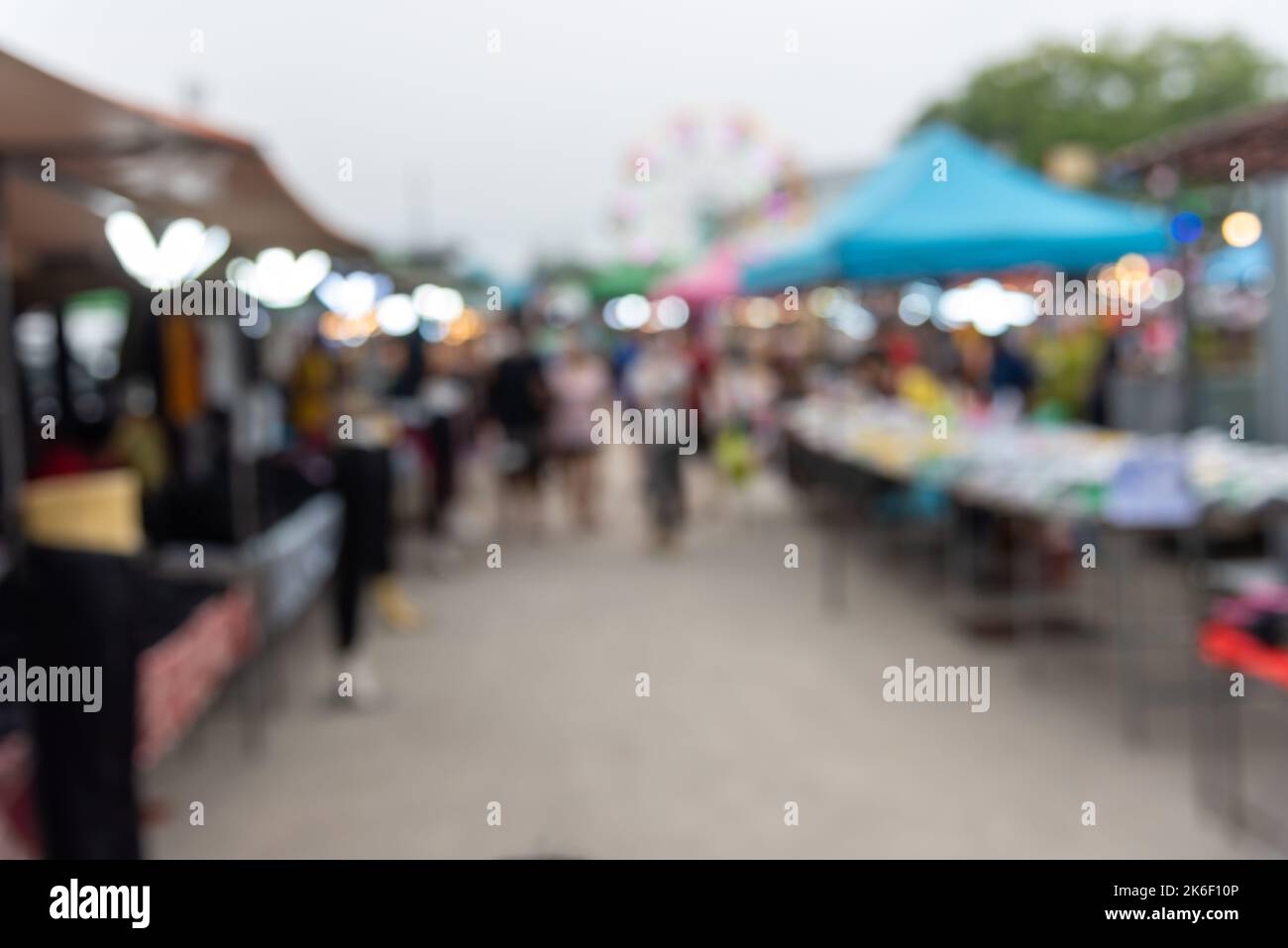 blur festival pedestrian market shopping street for abstract background ...