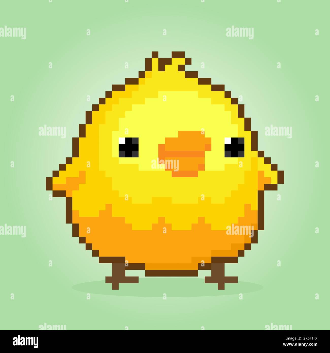 8-bit pixel the chicks. Animals Pixel in vector illustrations for cross stitches and game assets ...