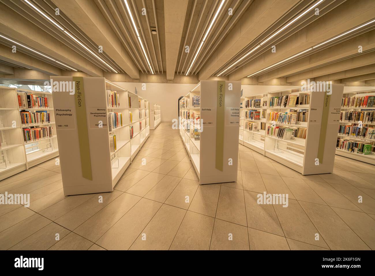 October 7 2022 - Calgary, Alberta - Interior of the new Calgary Central ...