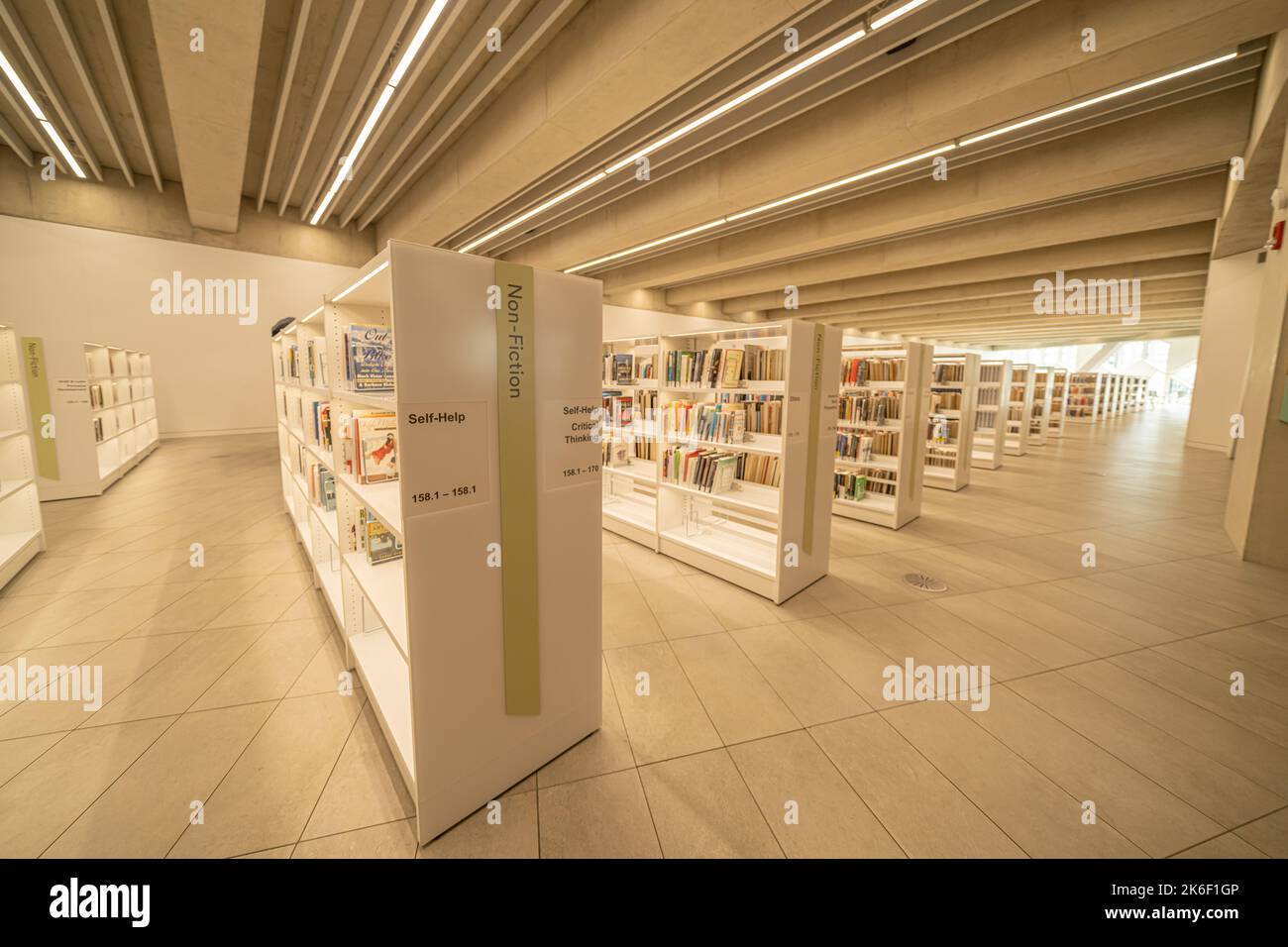October 7 2022 - Calgary, Alberta - Interior of the new Calgary Central ...