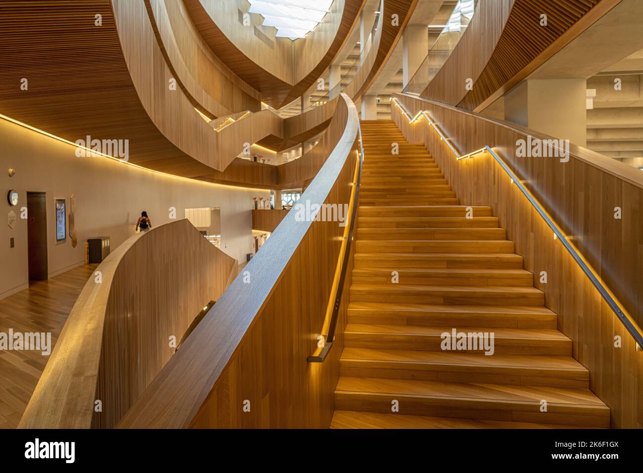 October 7 2022 - Calgary, Alberta - Interior of the new Calgary Central ...