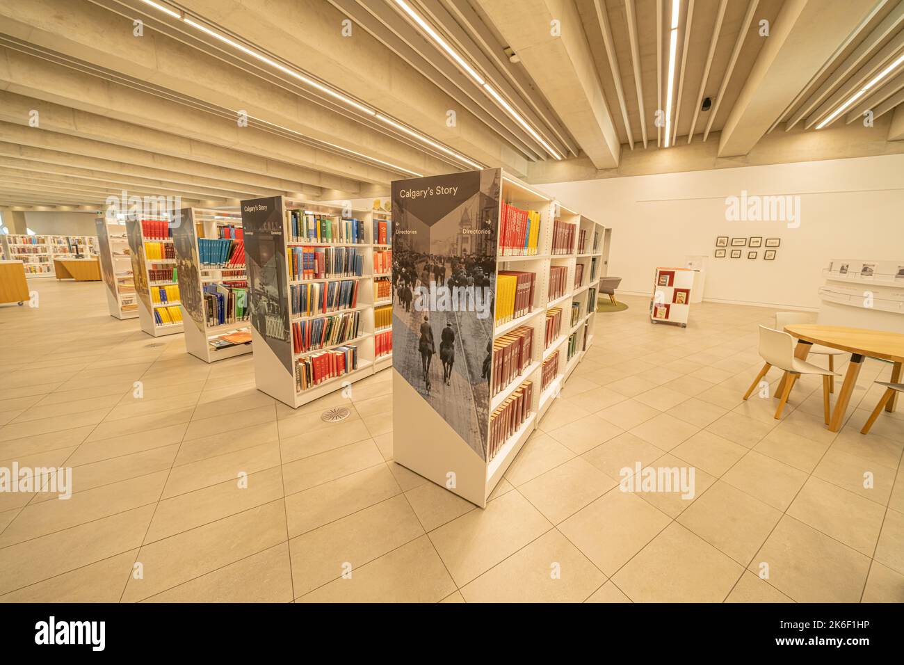 October 7 2022 - Calgary, Alberta - Interior of the new Calgary Central ...