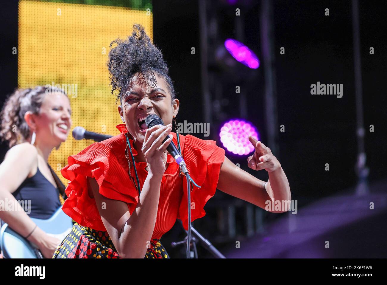 Allison Russell performs live at Farm aid in Raleigh, NC Stock Photo ...