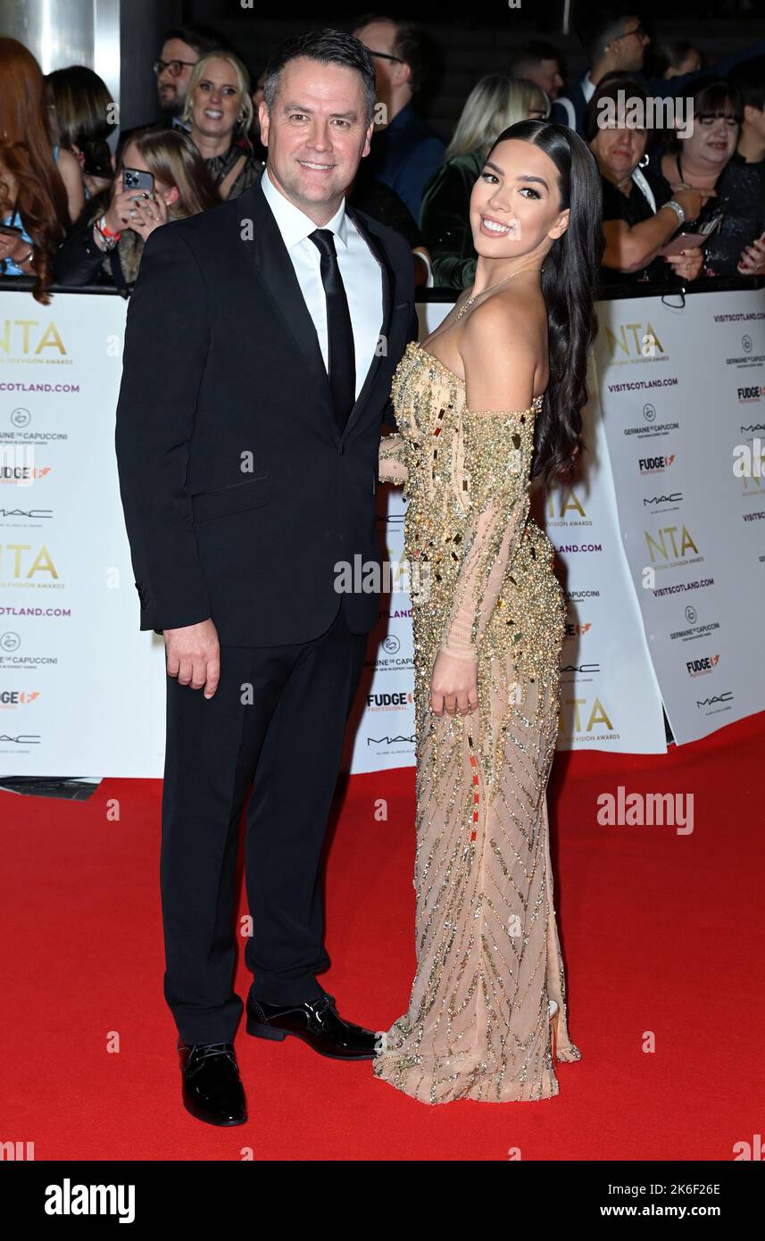 October 13th, 2022. London, UK. Michael Owen and Gemma Owen arriving at ...