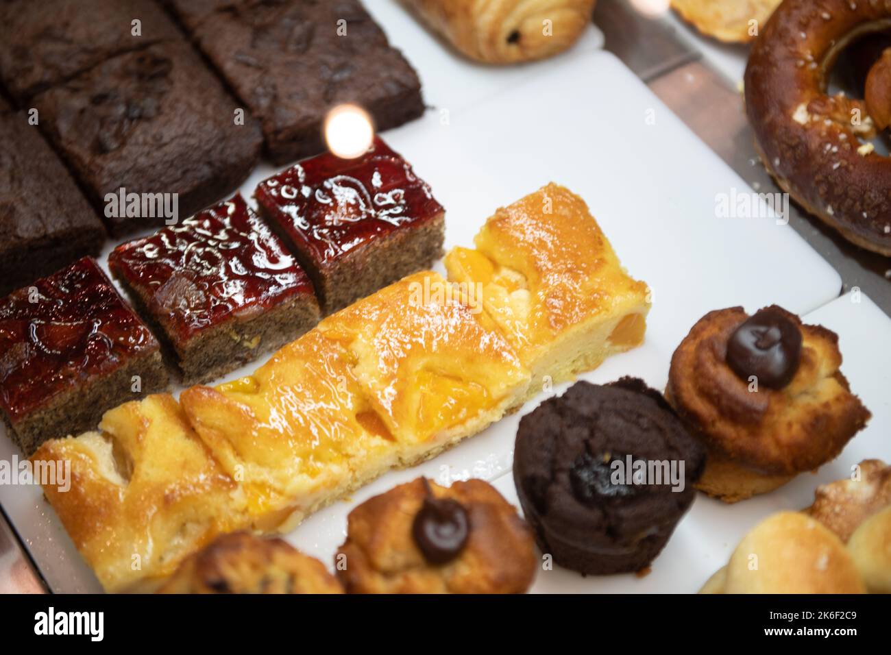 Picture of a Lot of Sweet Croissants and Some Dessert in Supermarket ...