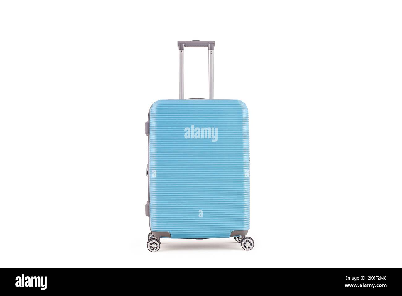 blue suitcase isolated on white background, Vacation luggage Stock ...