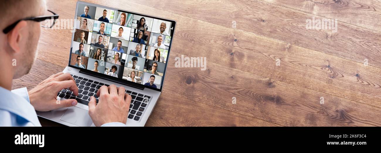 Team video call hi-res stock photography and images - Alamy