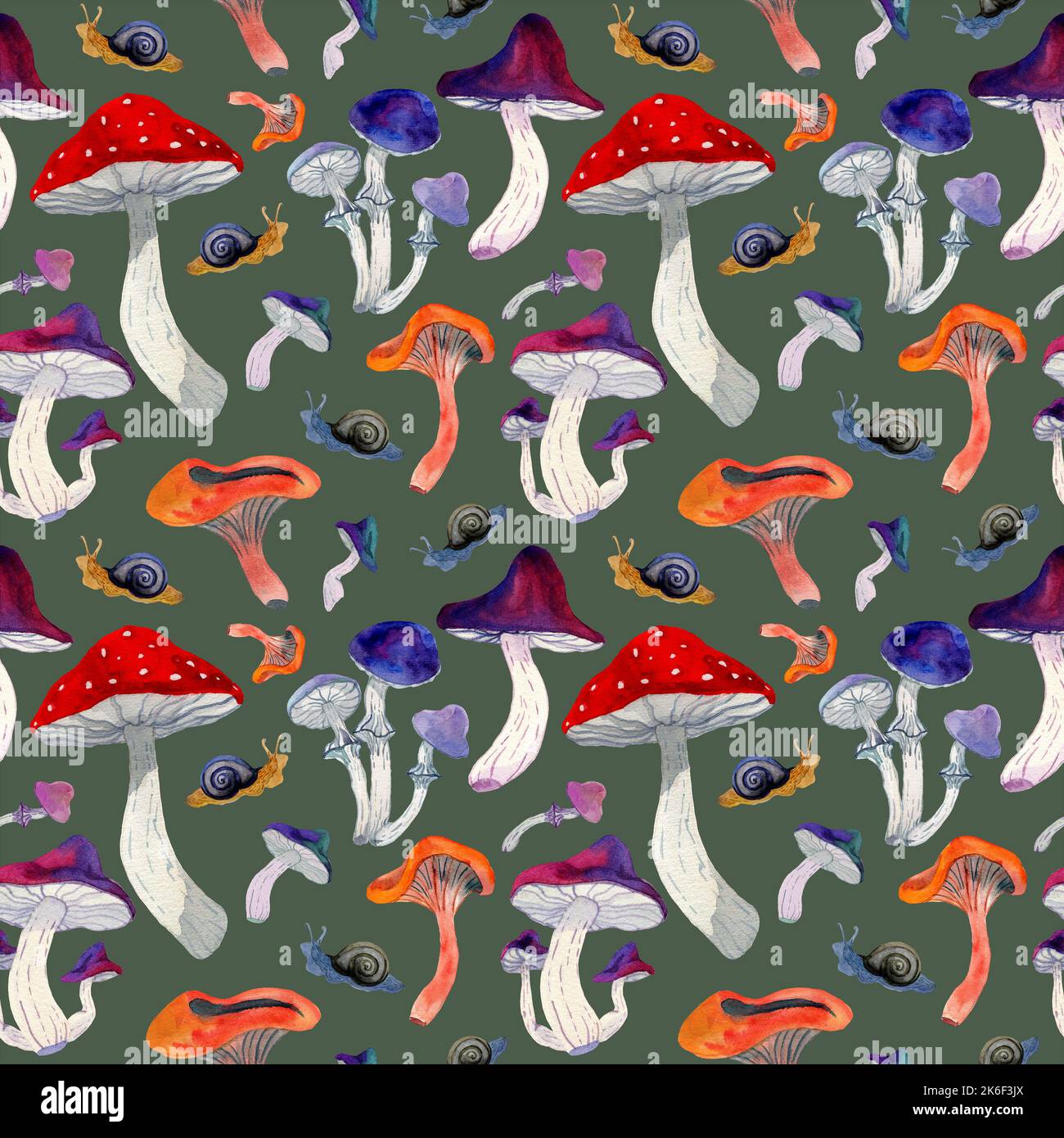 Seamless pattern red mushroom hi-res stock photography and images - Alamy